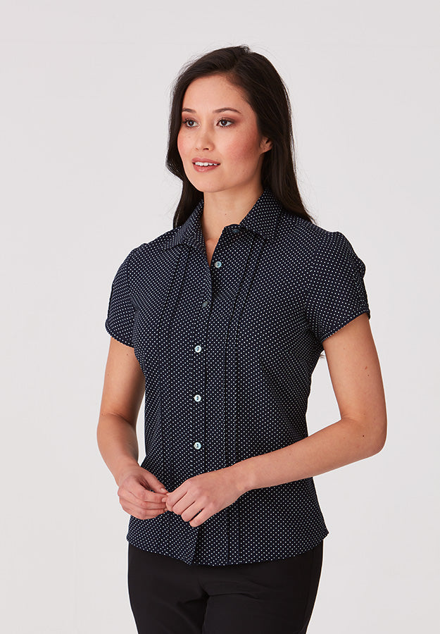 City Collection Ladies Short Sleeve Stretch Spot | National Workwear ...